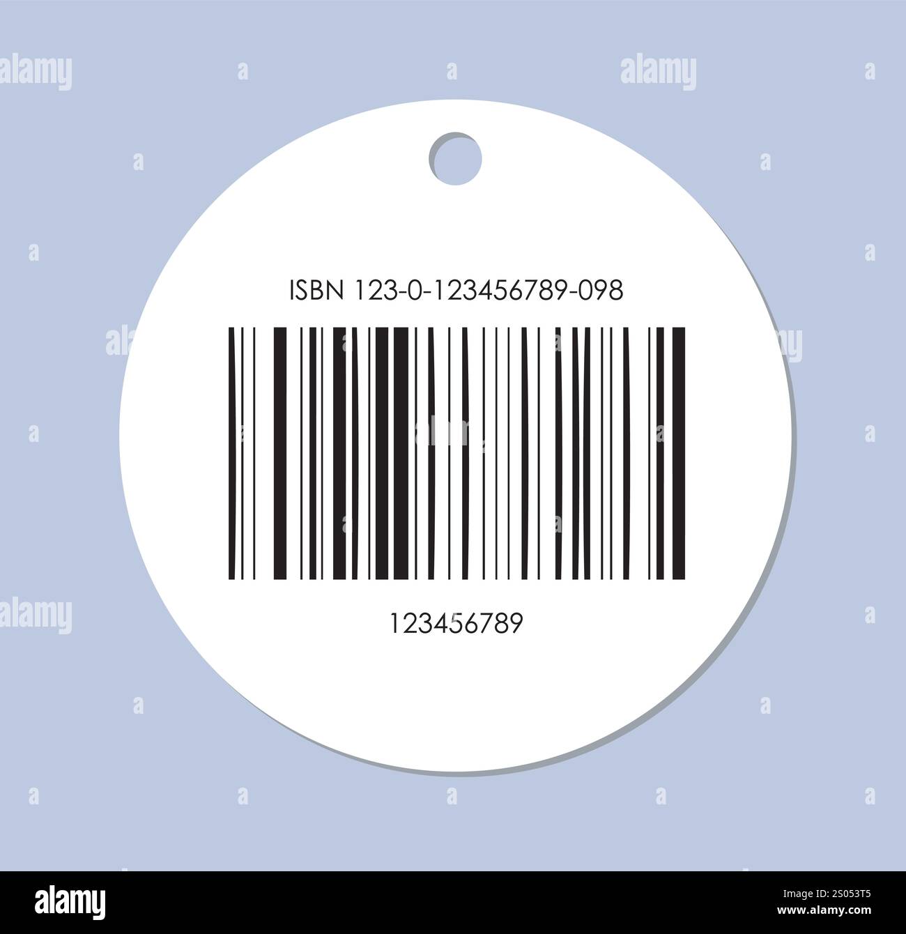 Code-barres ou code qr. Etiquette ronde avec code pour la lecture ...