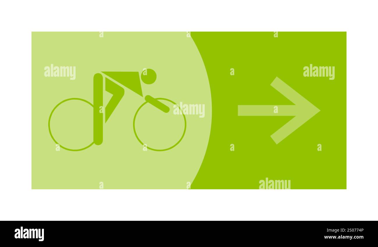 Pictogramme d'une piste cyclable Banque d'images vectorielles - Alamy
