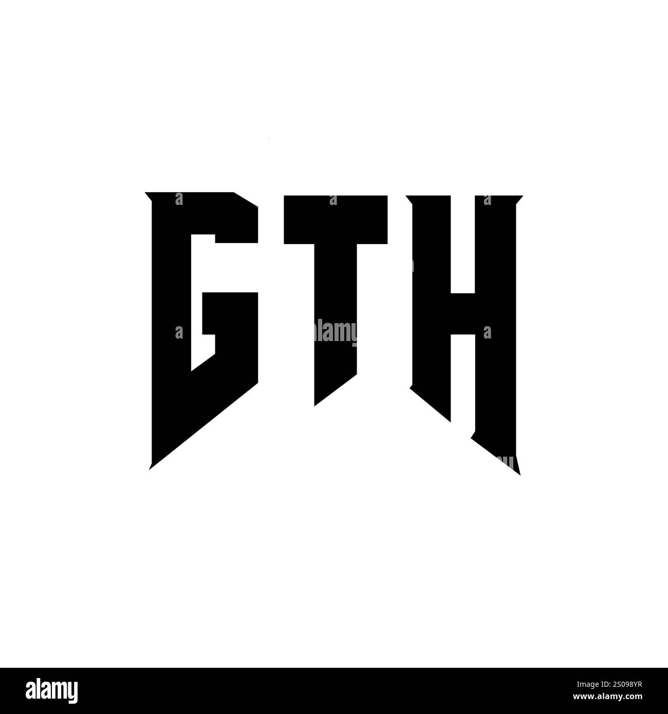 Conception de logo de lettre GTH pour la société de technologie. Logo ...