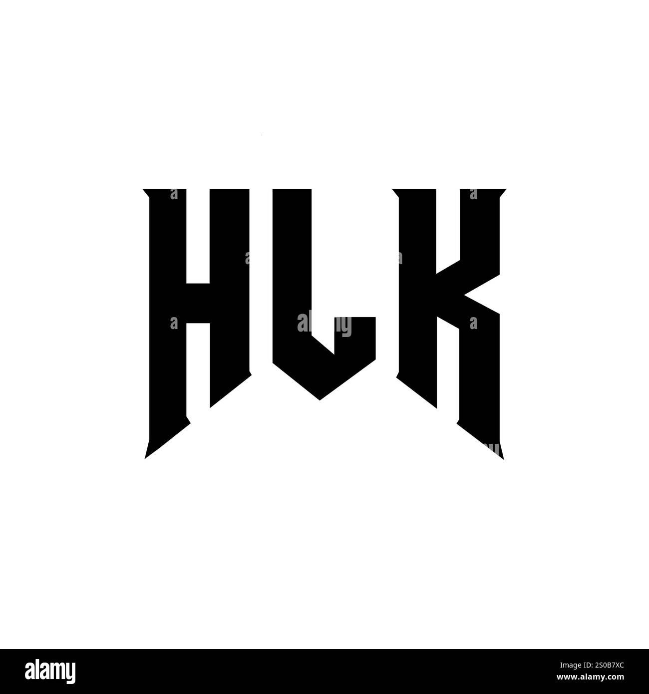 Conception de logo de lettre HLK pour la société de technologie. Logo ...