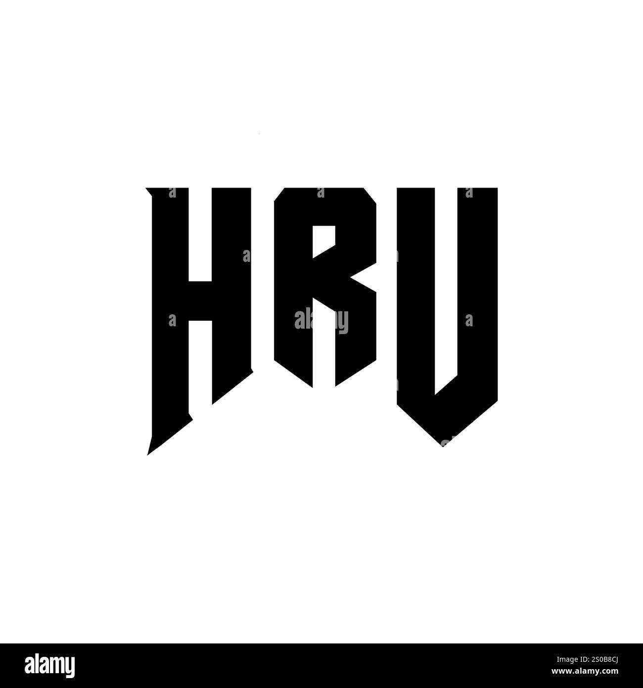 Conception de logo de lettre HRU pour la société de technologie. Logo ...