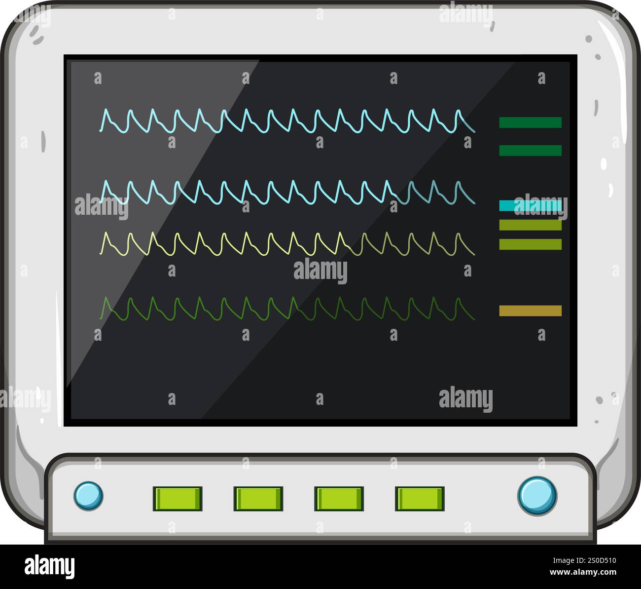 tracé du moniteur ecg. diagnostic, soins de santé, télémétrie portable ...