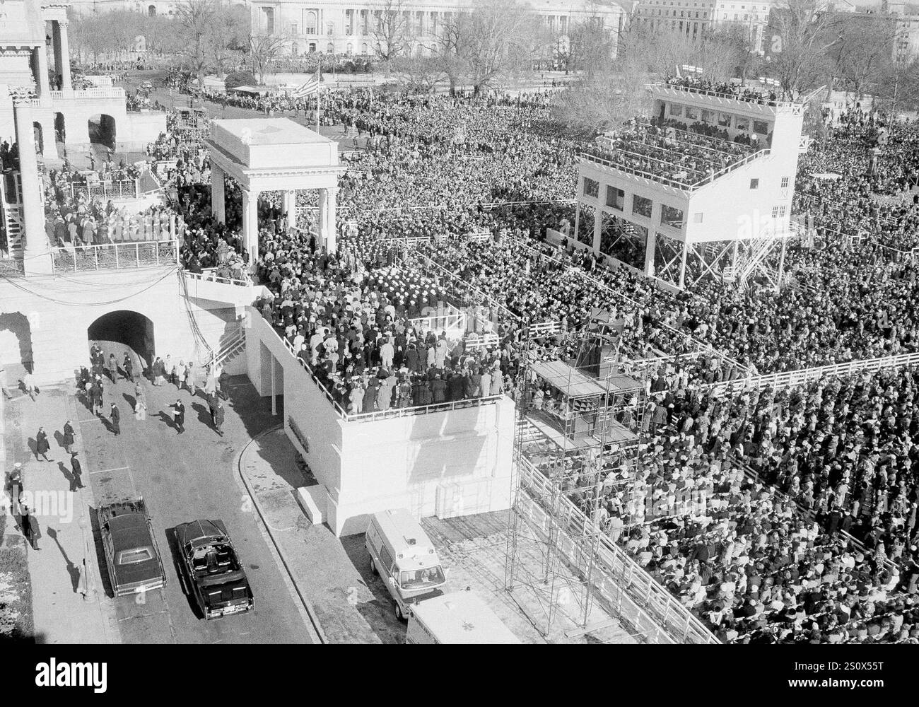 FILE - The scene in Washington, Jan. 20, 1977, on the east front of the ...