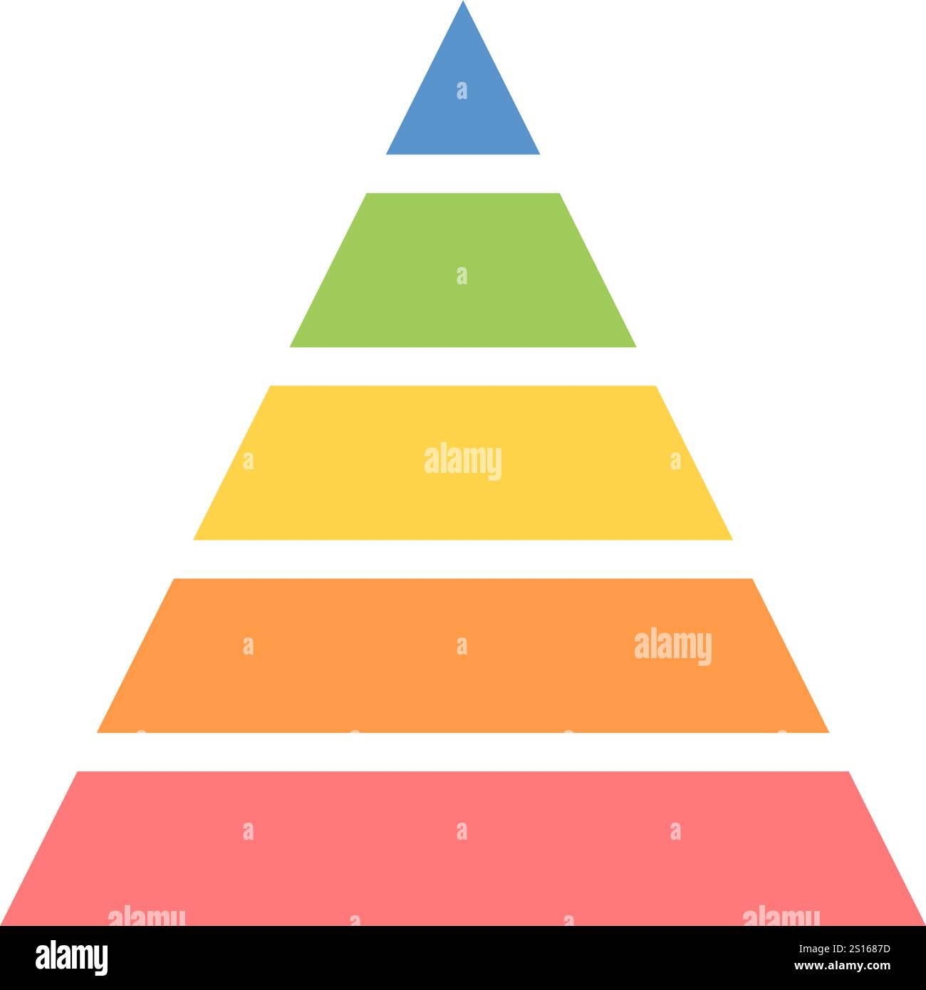 Niveaux de pyramide triangulaire. Diagramme pyramidal triangulaire ...