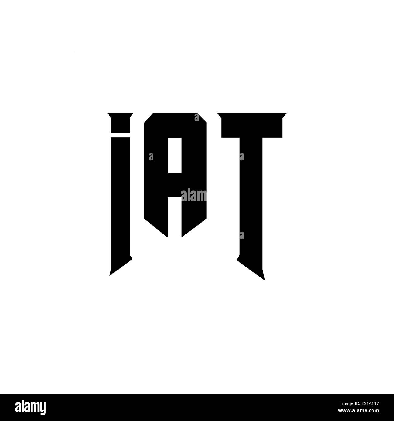 Conception de logo de lettre IAT pour la société de technologie. Logo ...