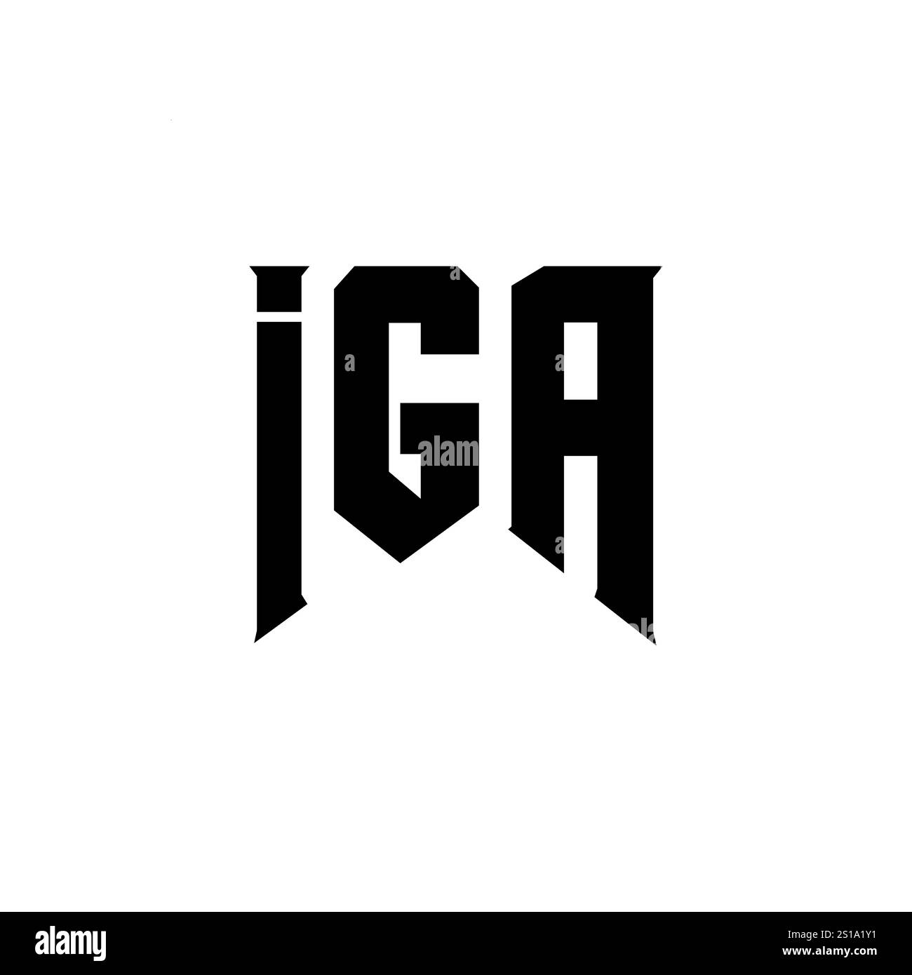 Logo de la technologie iga Banque d'images noir et blanc - Alamy