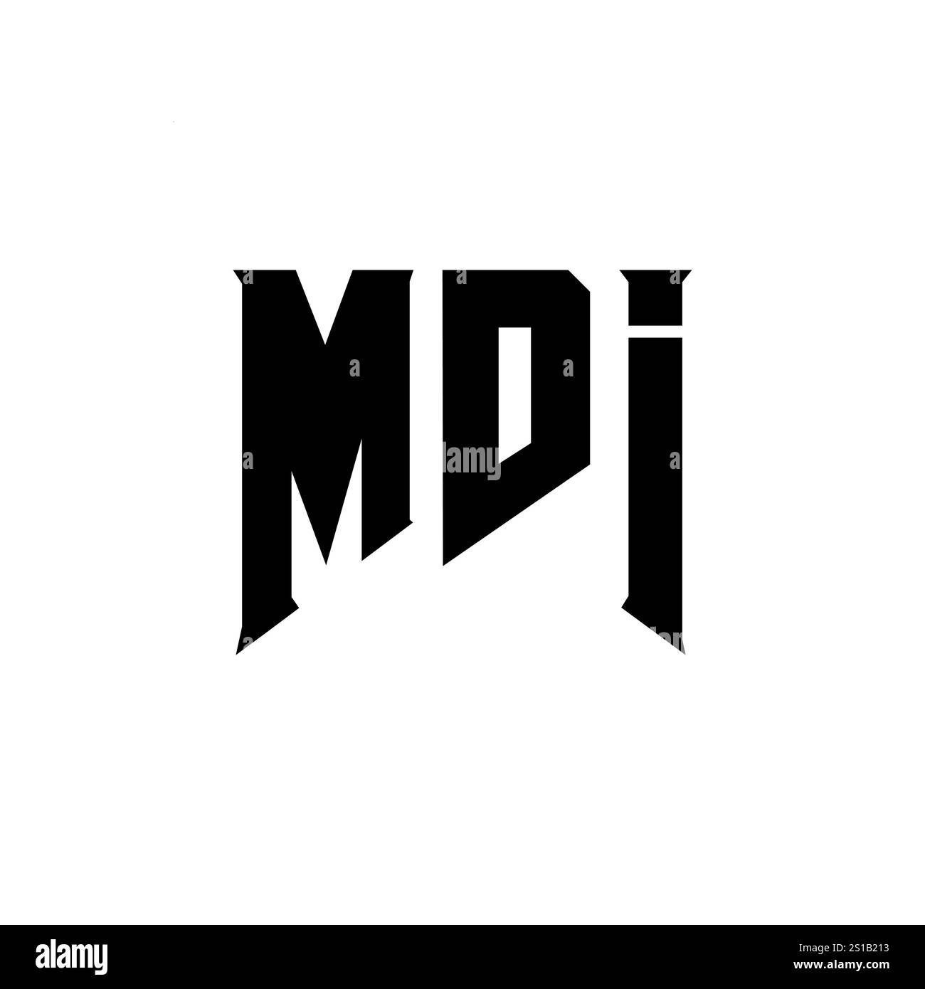 Conception de logo de lettre MDI pour la société de technologie. Logo ...