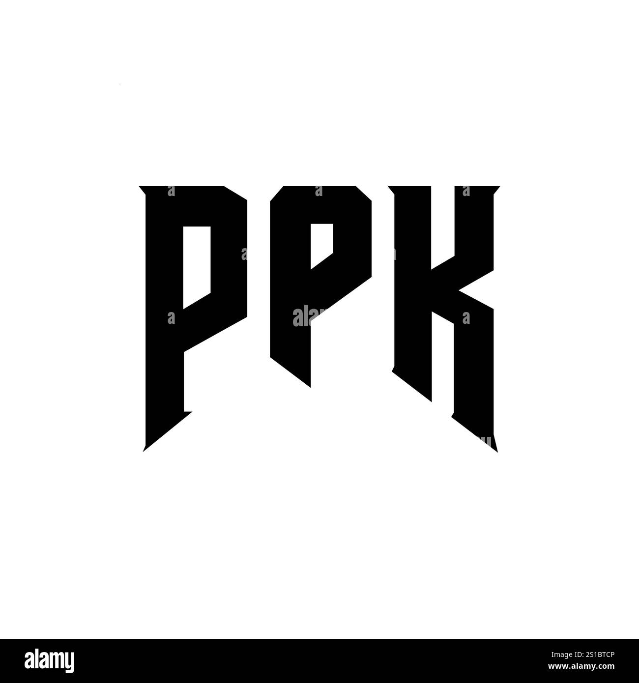 Conception de logo de lettre PPK pour la société de technologie. Logo ...
