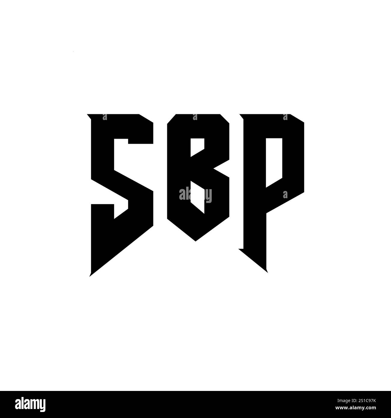 SBP lettre conception de logo pour la société de technologie. Logo SBP ...