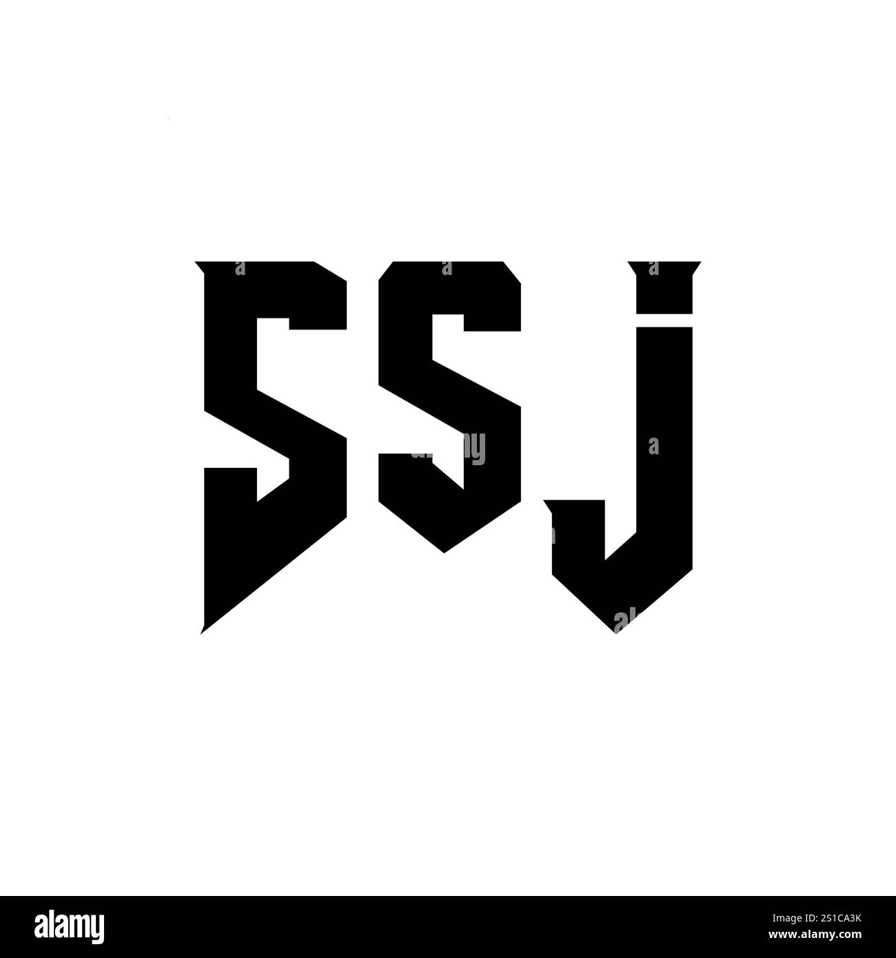 Conception de logo de lettre SSJ pour la société de technologie ...