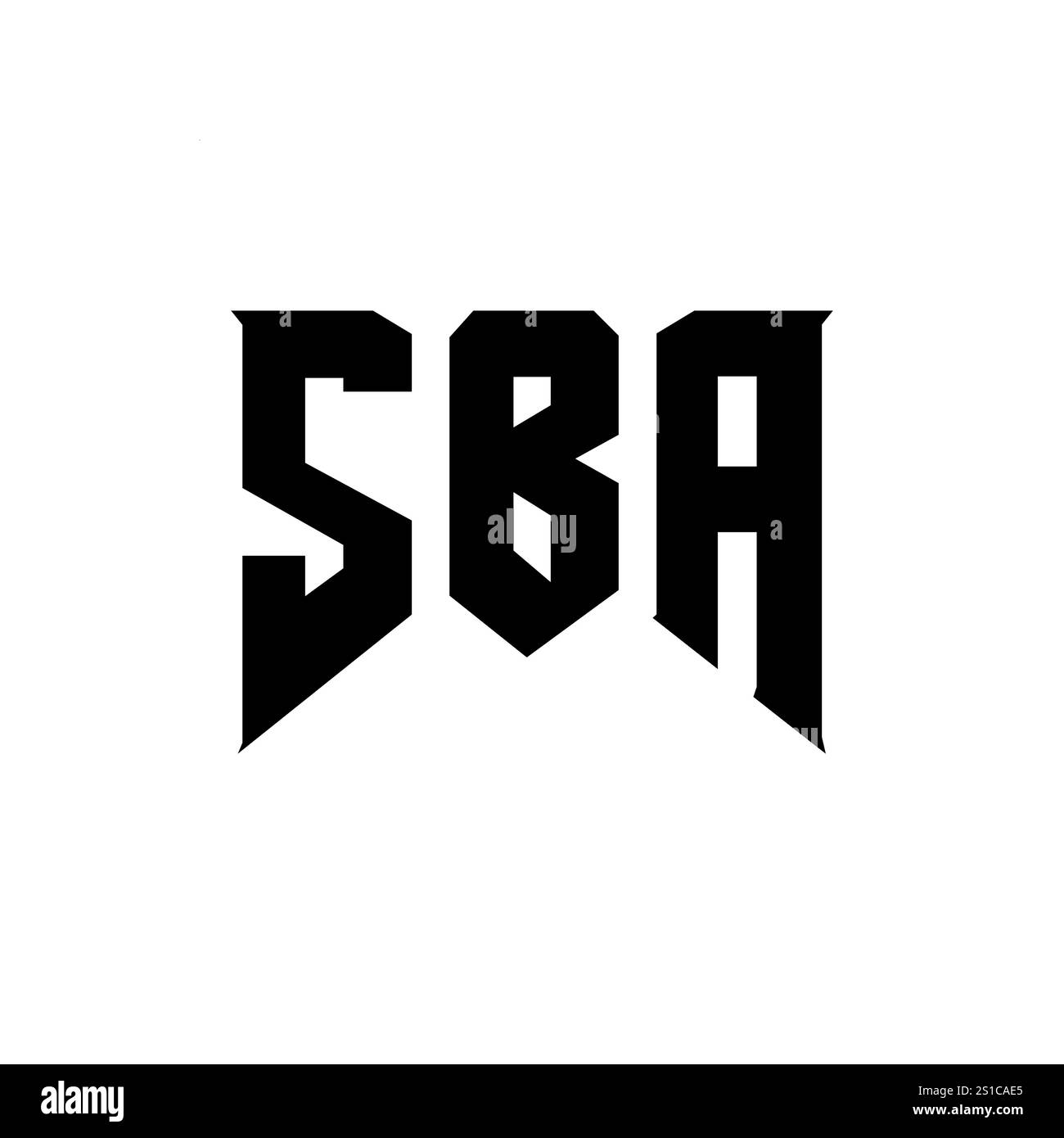 Conception de logo de lettre SBA pour la société de technologie ...
