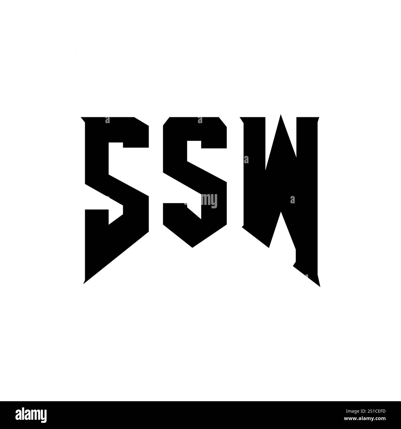 Logo ssw Banque d'images noir et blanc - Alamy