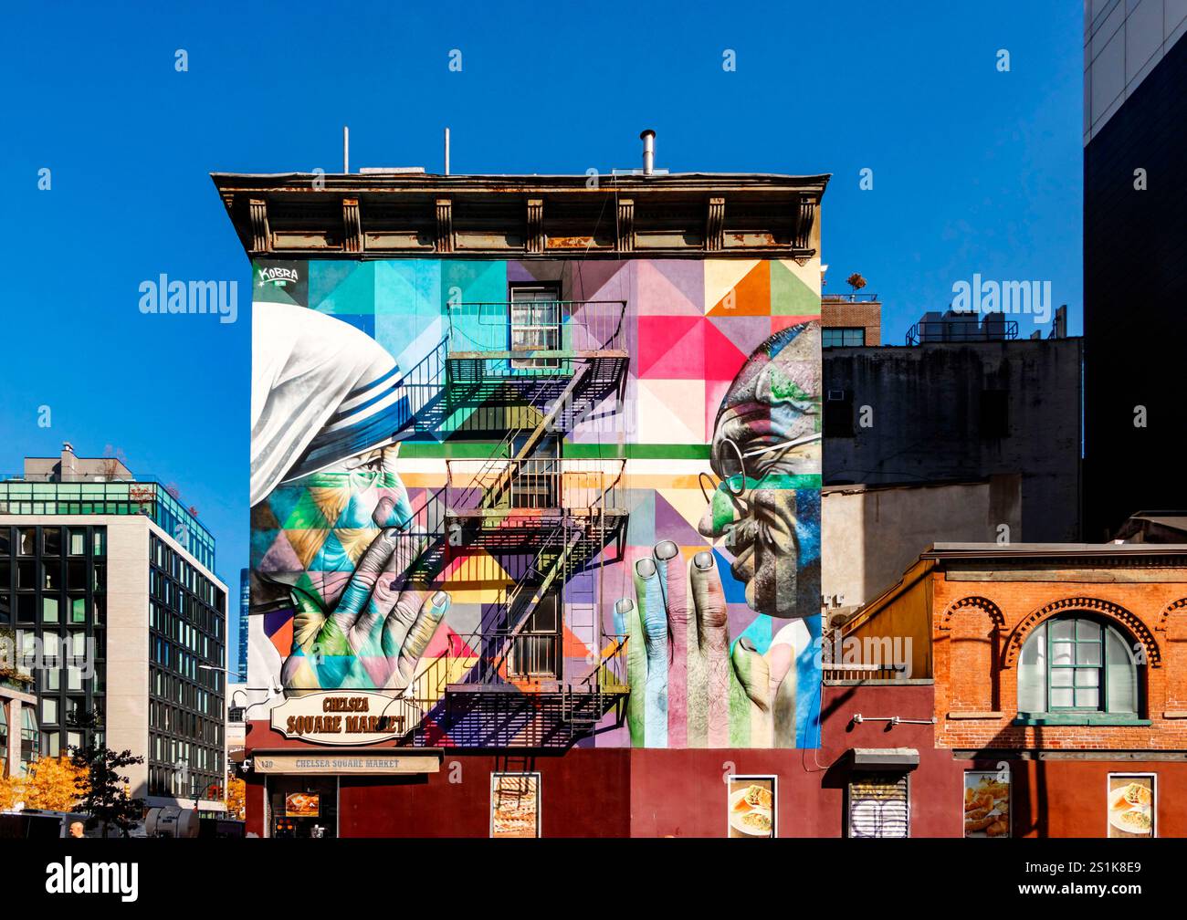 Peinture murale colorée par Eduardo Kobra mural : mère Teresa et ...
