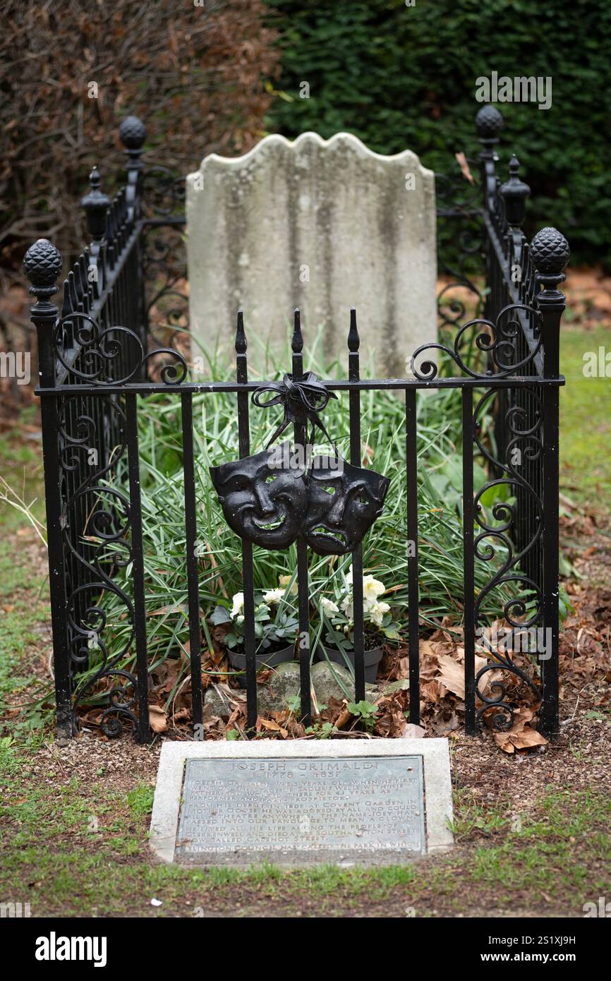 Tombe du célèbre clown et pantomimiste Joseph Grimaldi dans Grimaldi ...