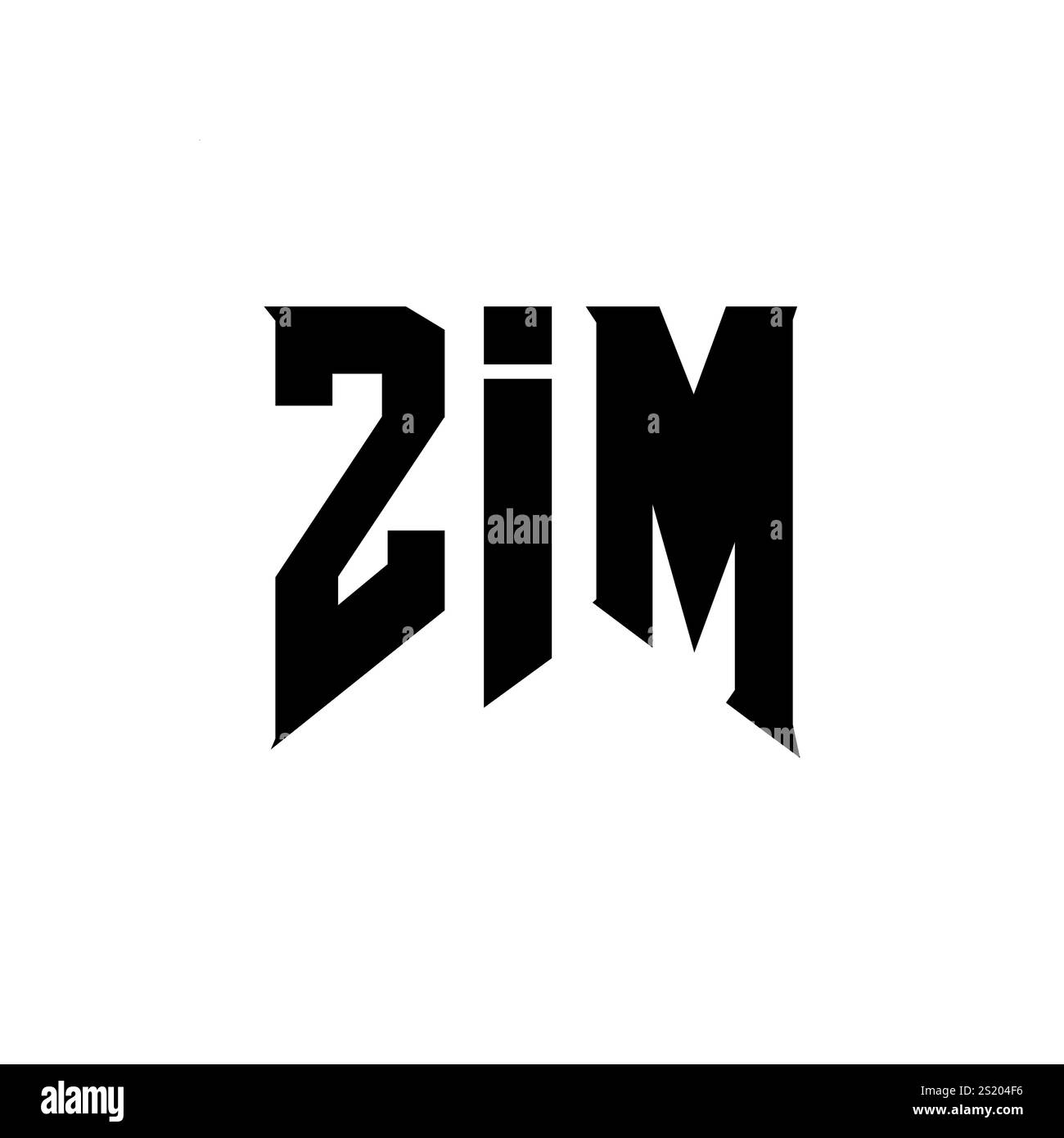 Logo zim Banque d'images noir et blanc - Alamy