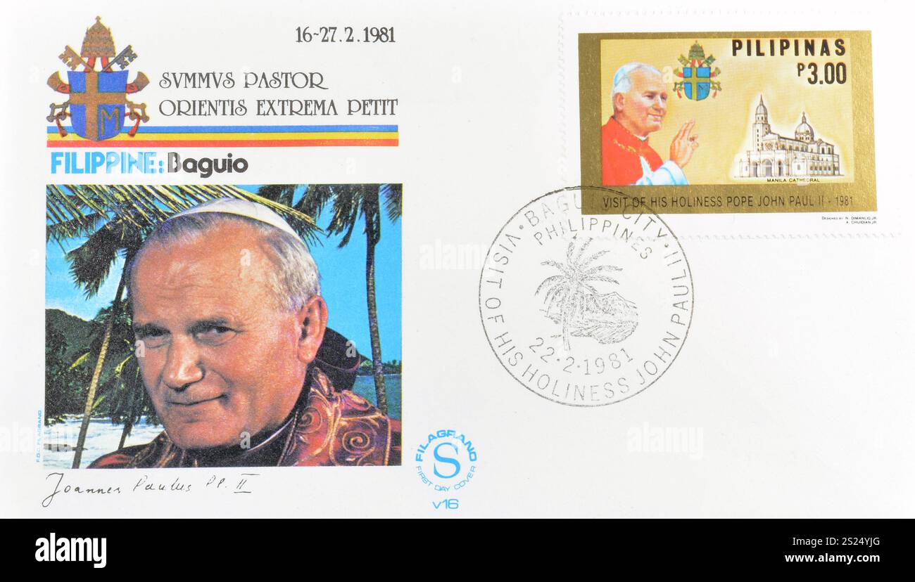 Lettre avec timbre-poste oblitéré imprimé par les Philippines, qui ...