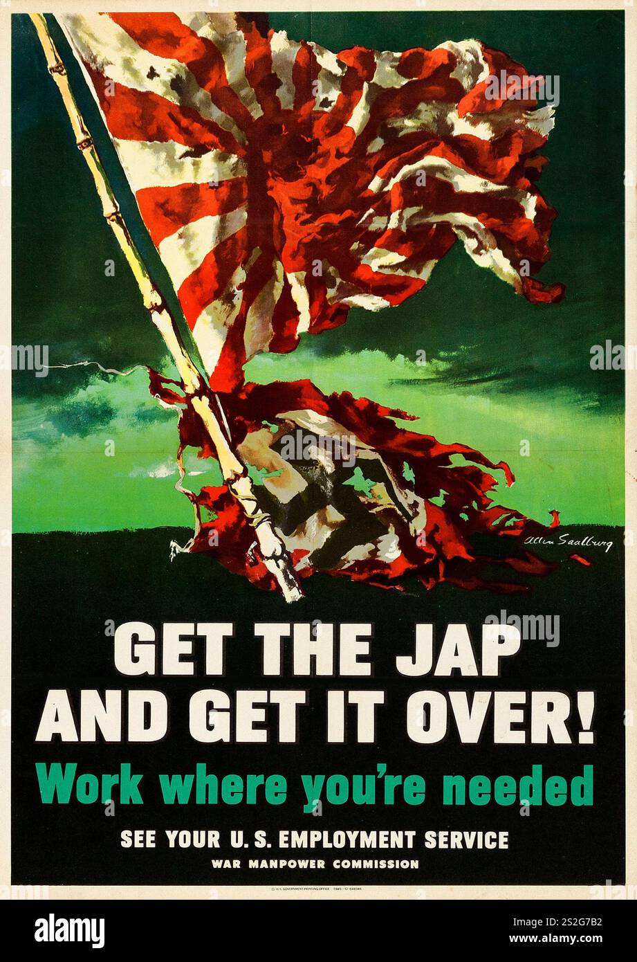 Affiche de propagande américaine de la seconde Guerre mondiale (Bureau ...