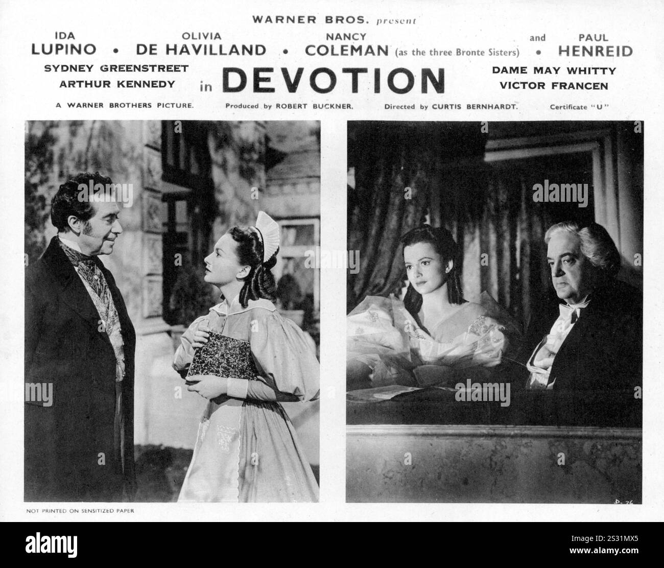 DÉVOTION VICTOR FRANCEN ET OLIVIA DE HAVILLAND, OLIVIA DE HAVILLAND ET SYDNEY GREENSTREET ...