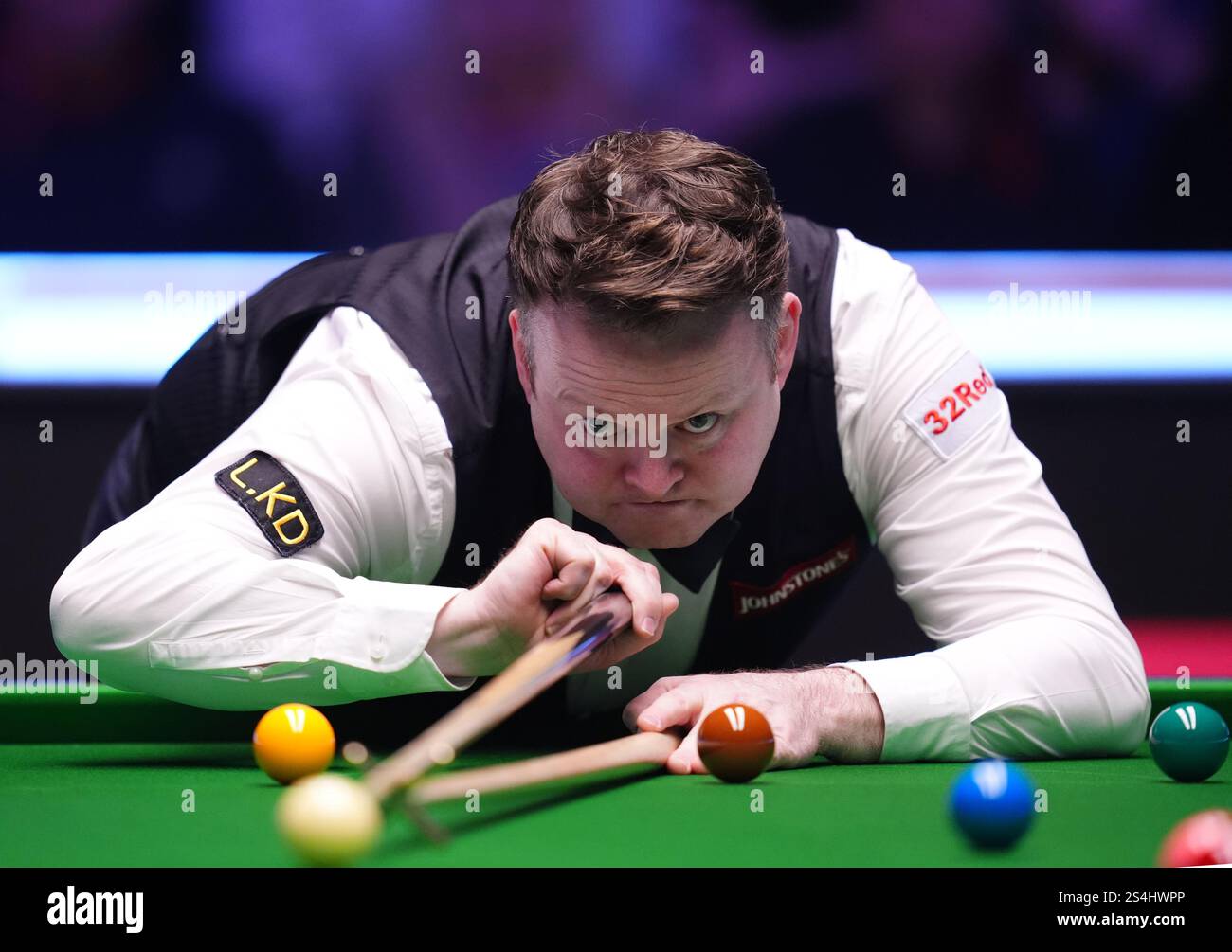 Shaun Murphy lors de son match avec Gary Wilson (hors cadre) lors de la ...