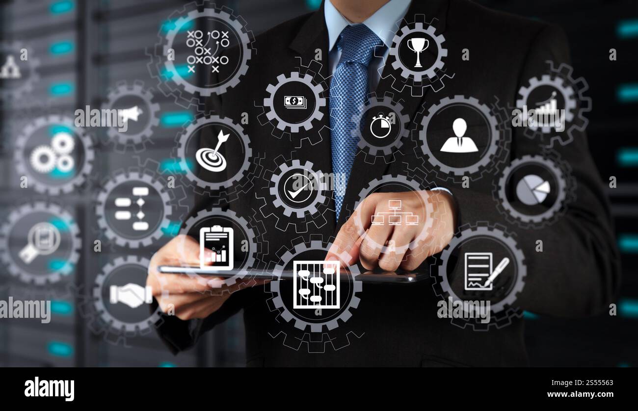 Tableau de bord d'écran virtuel AR avec gestion de projet avec des ...