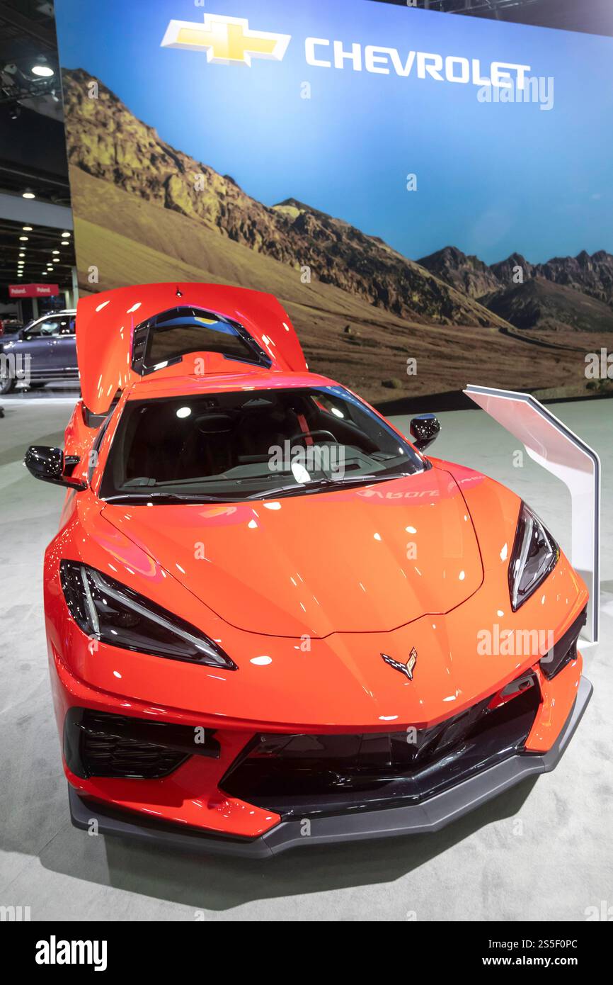 Detroit, Michigan, États-Unis. 10 janvier 2025. Le coupé Corvette ...