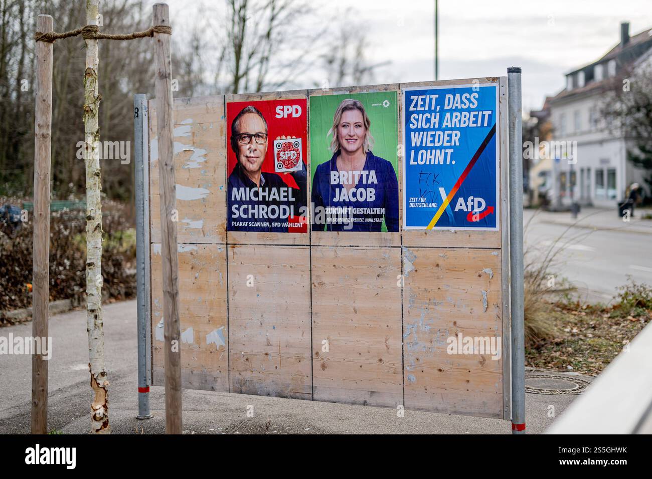 Muenchen GER, Themenbild, Wahlplakate zur Bundestagswahl in Deutschland ...