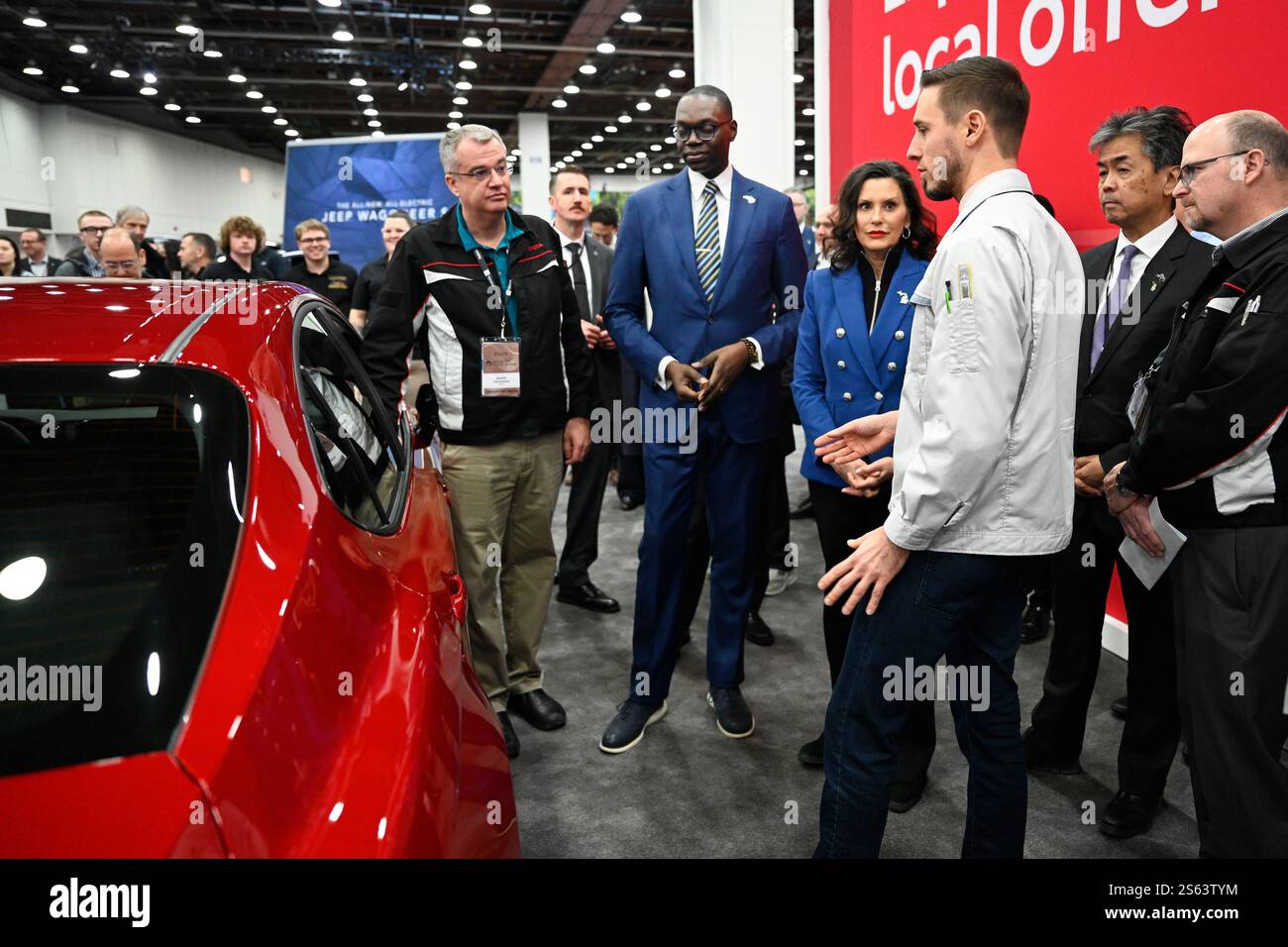 Preston Lemanski, right foreground, of Toyota Motor North America ...