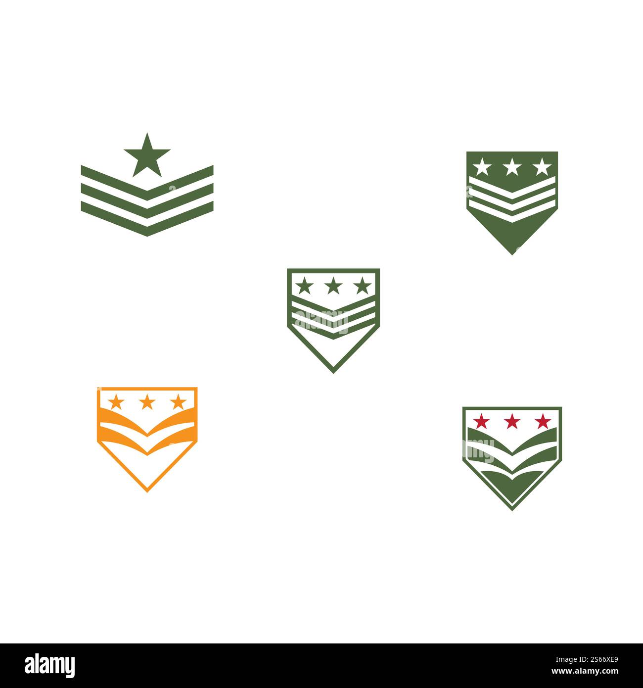 Modèle de logo militaire nature du symbole vectoriel Image Vectorielle ...
