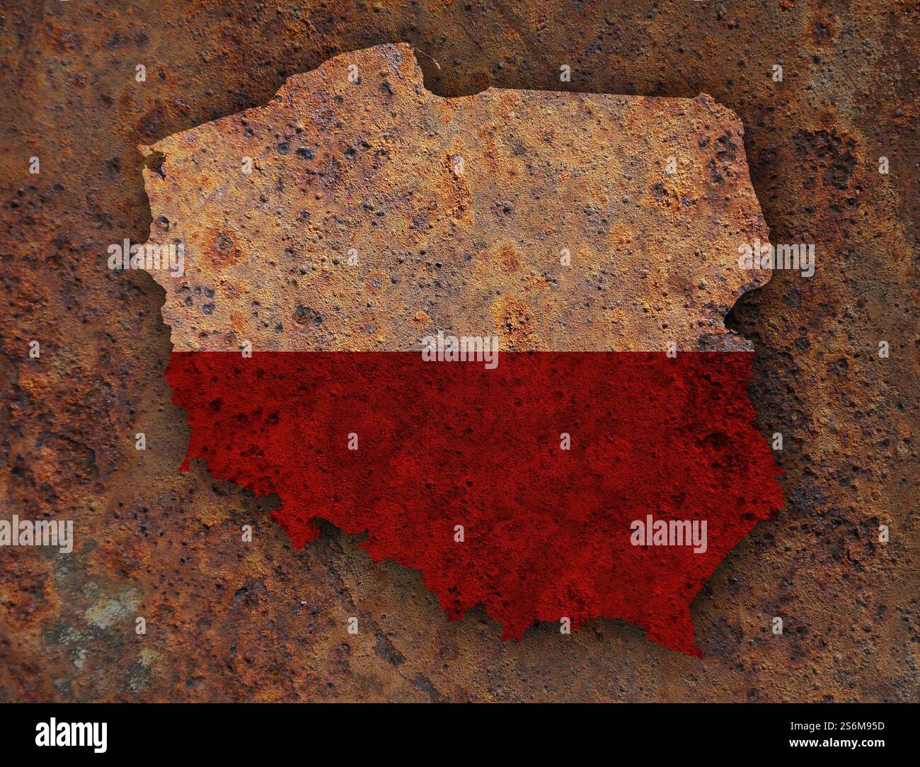 Carte de la pologne sur texture Banque de photographies et d’images à ...