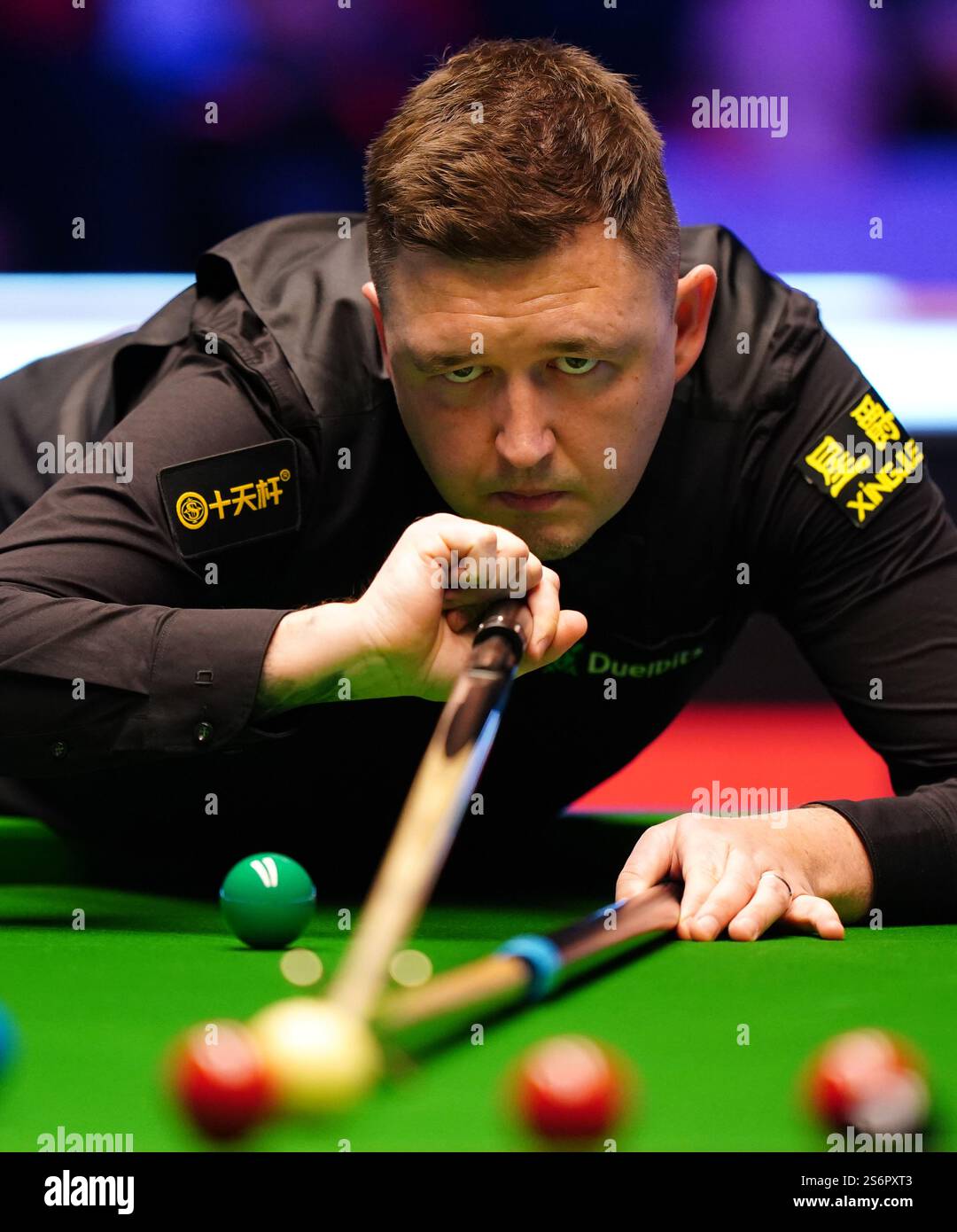 Kyren Wilson lors de son match contre Luca Brecel (non photographié) le ...