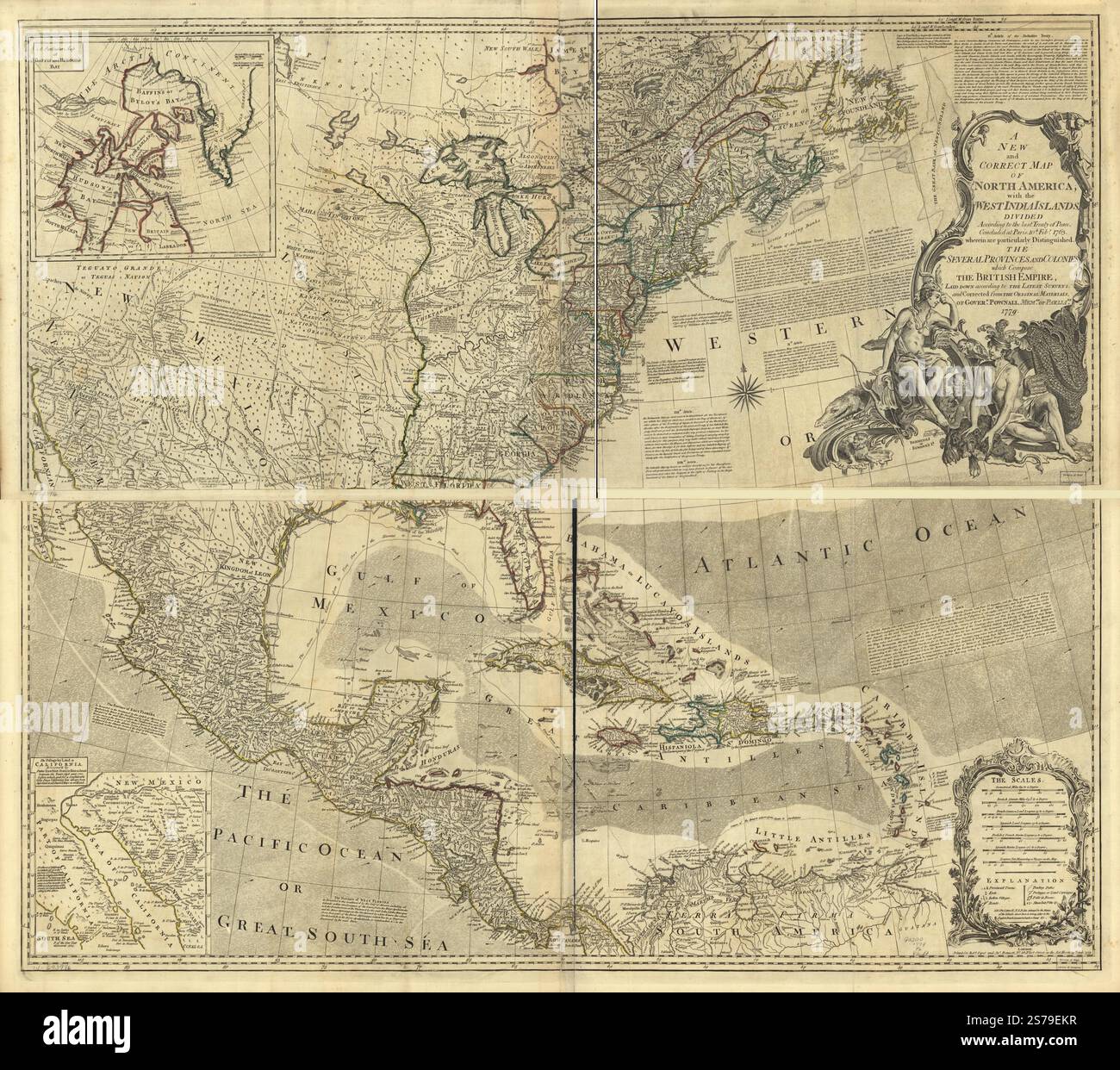 Une carte nouvelle et correcte de l'Amérique du Nord, avec les îles des ...