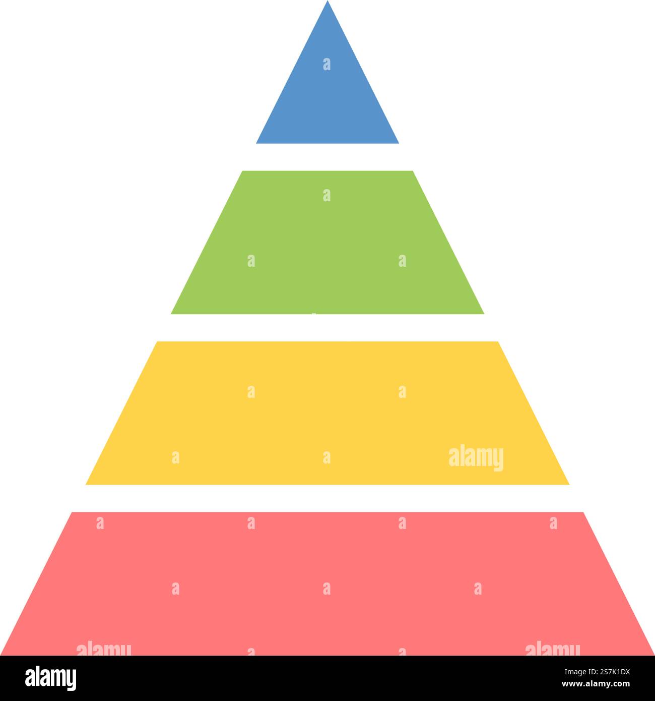 Niveaux de pyramide triangulaire. Diagramme pyramidal triangulaire ...