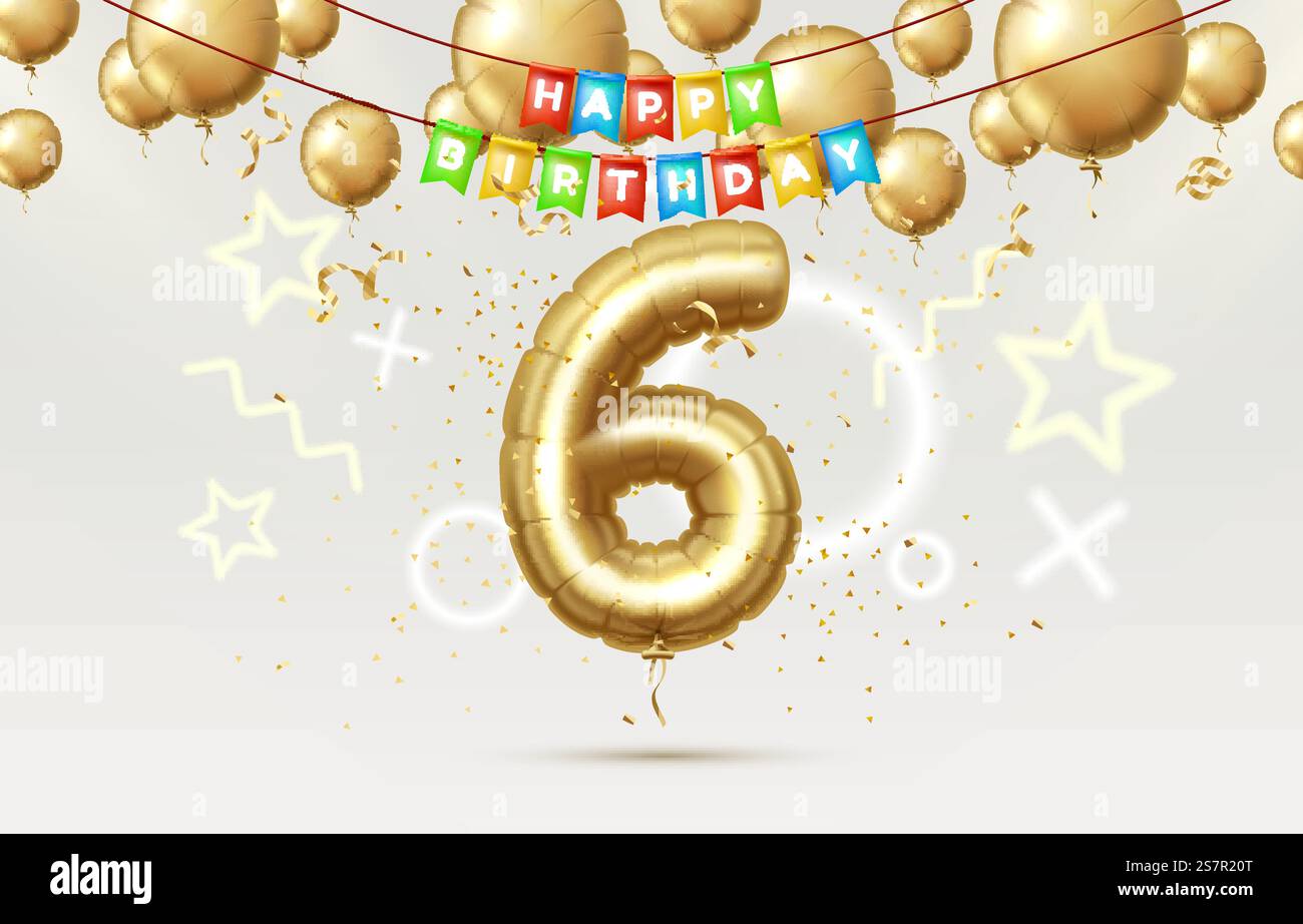 Carte anniversaire 6 ans Banque de photographies et d’images à haute ...