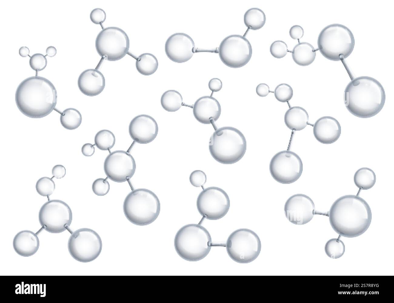 Modèles macro de chimie. collection de structures moléculaires de ...