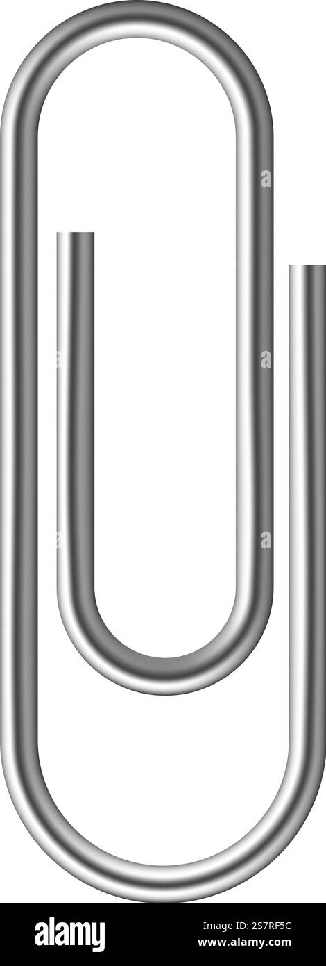 Trombone à épingles. Attache brillante en métal argenté réaliste ...