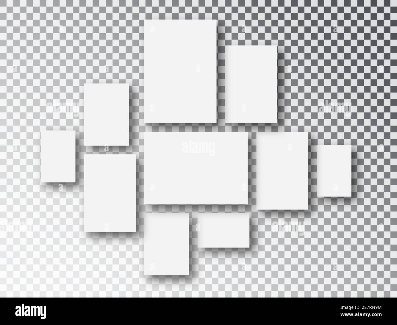 Modèles de collage encadre des parties, une image ou une illustration ...