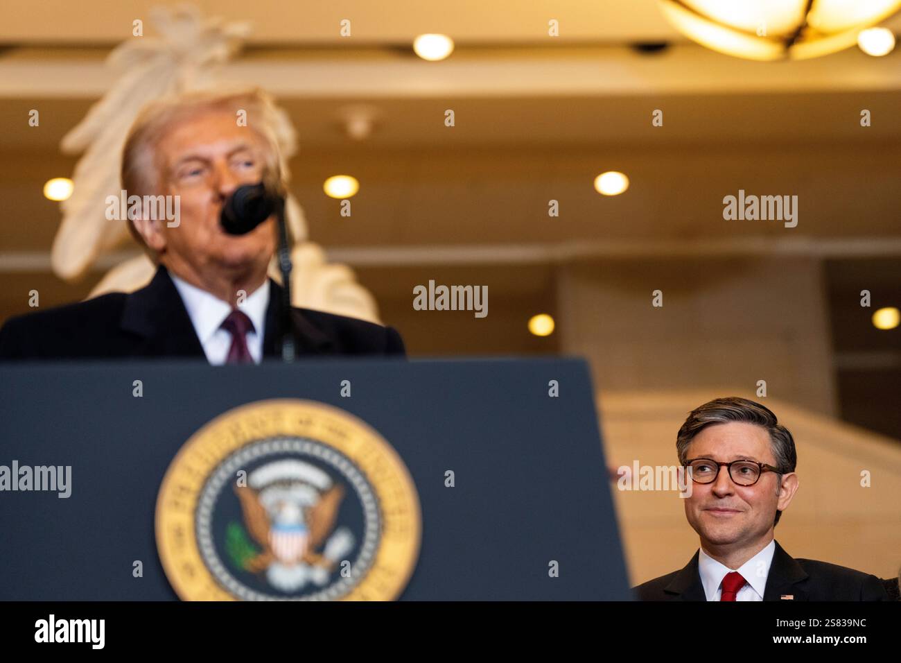 Washington, DC. 20 janvier 2025. Président de la Chambre Mike Johnson ...