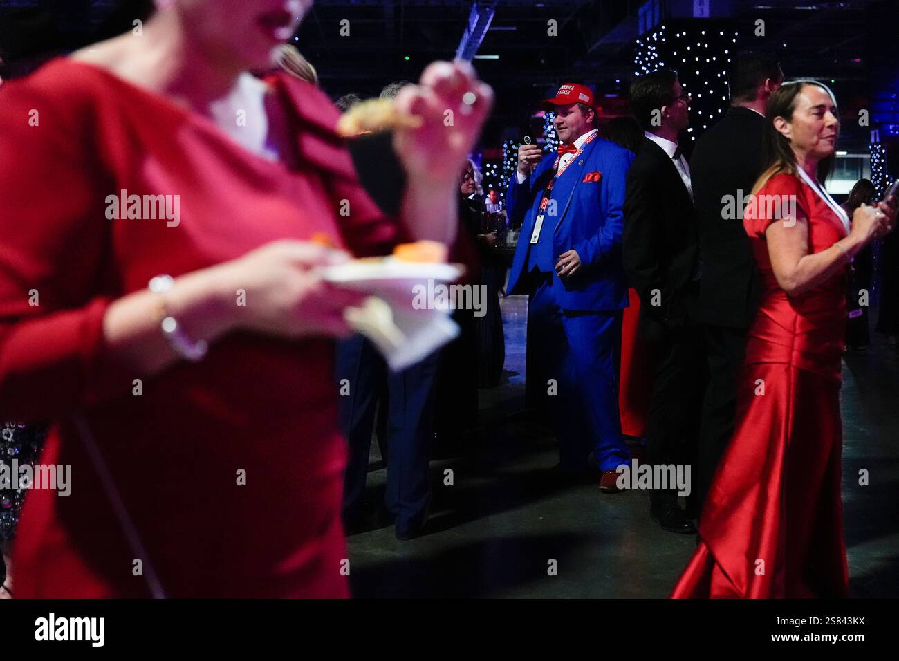 Guests mingle as the Liberty Ball gets underway before President Donald ...