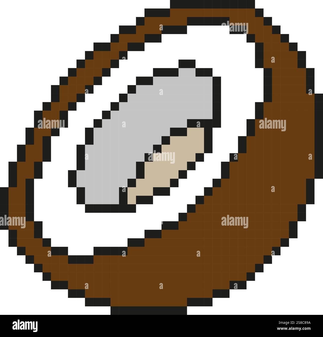 Icône de pixel art de noix de coco conception simple Image Vectorielle Stock - Alamy