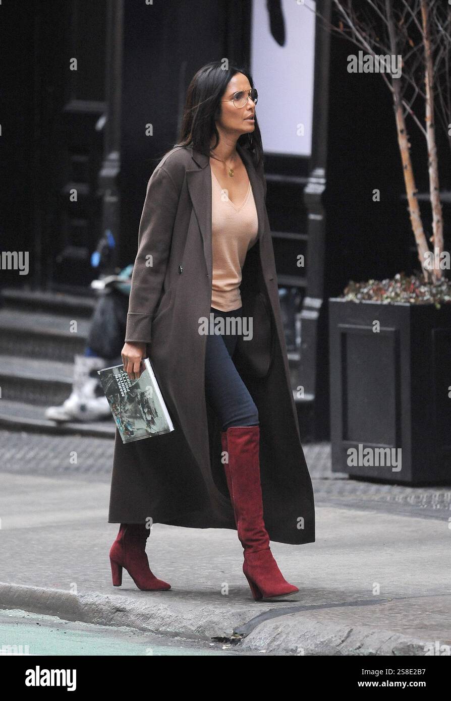 La personnalité de la télévision Padma Lakshmi est légèrement habillée ...