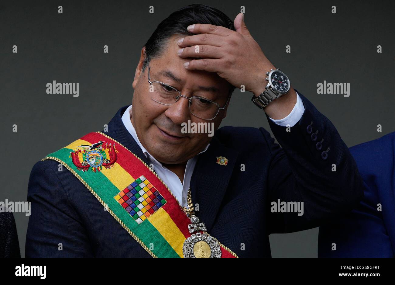 Bolivian President Luis Arce attends an Indigenous ritual at The House ...