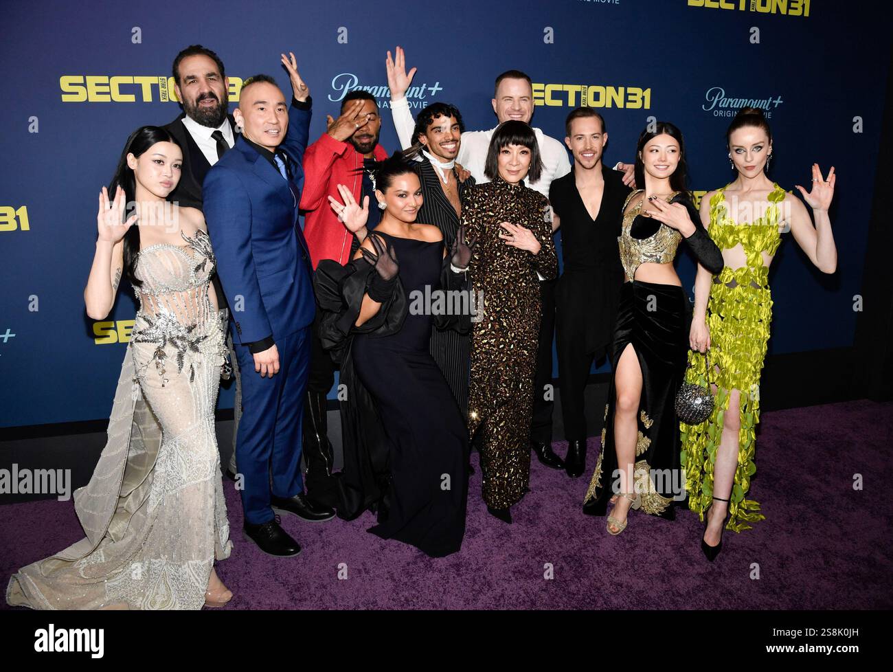 Cast members, from left, Emily Mei, Joe Pingue, James Hiroyuki Liao, Omari Hardwick, Humberly ...