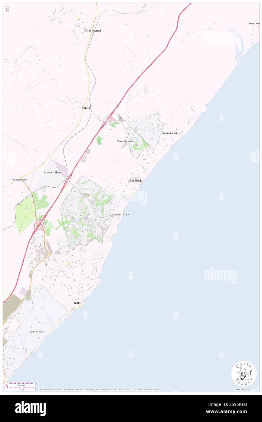 Umhlali Beach, iLembe District Municipality, ZA, Afrique du Sud ...