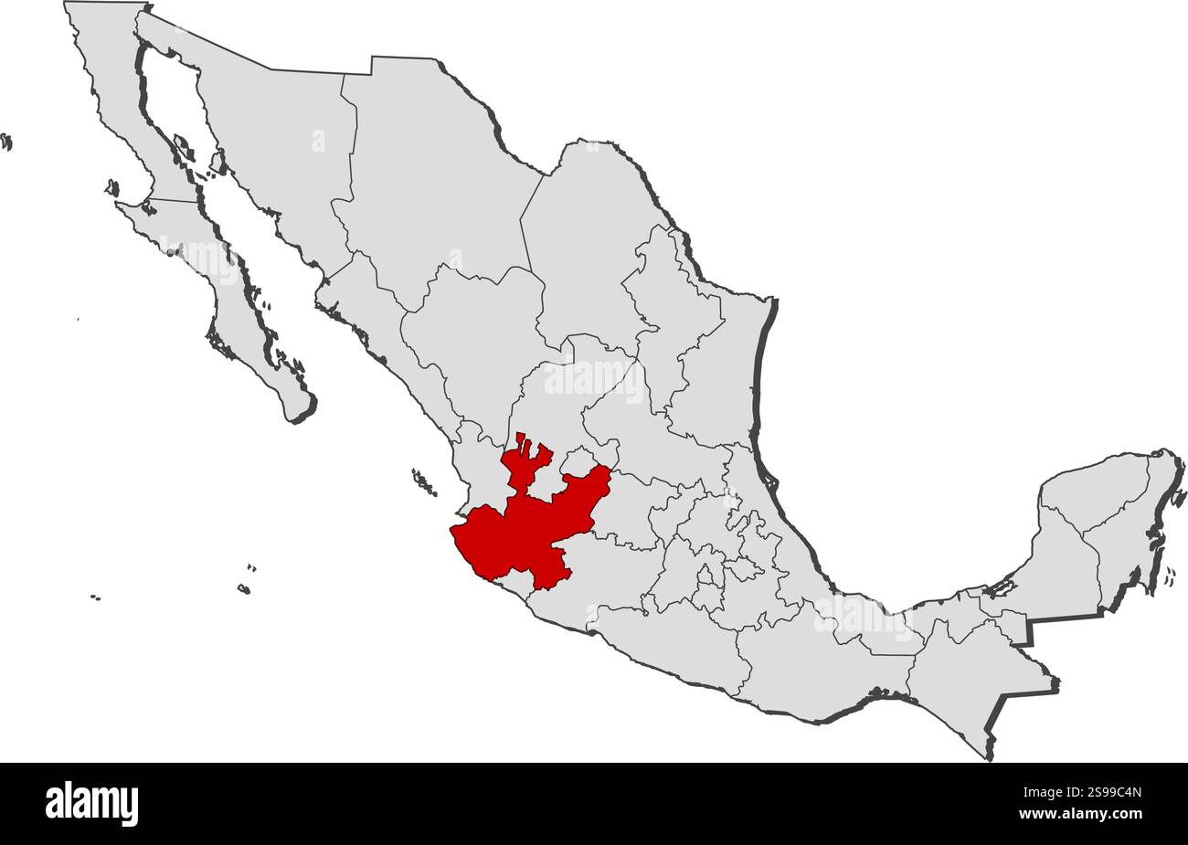 Mappa di jalisco Banque de photographies et d’images à haute résolution ...
