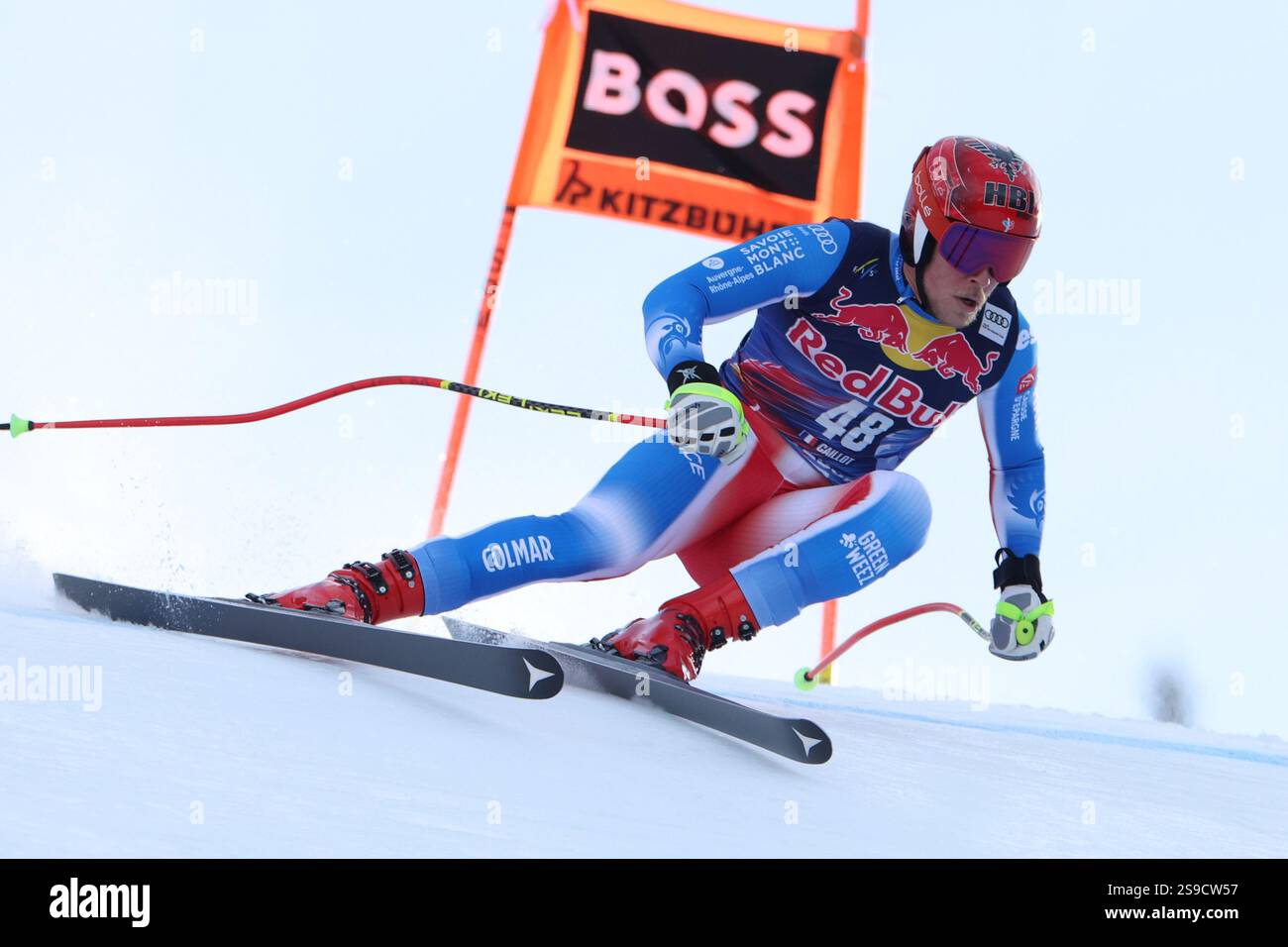 KITZBUEHEL, AUTRICHE - JANVIER 25 : Ken caillot de France lors de la ...