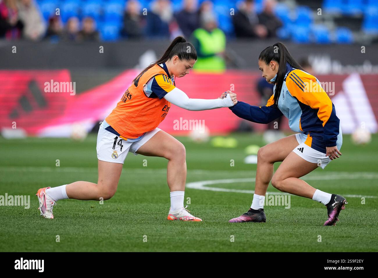 Maria Mendez of Real Madrid warms up during the Spanish Women SuperCup ...