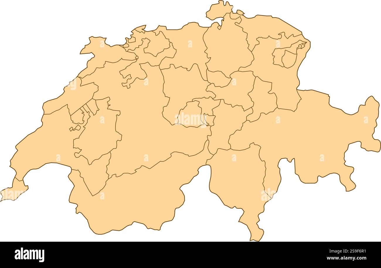 Mappa di swizerland Banque de photographies et d’images à haute ...