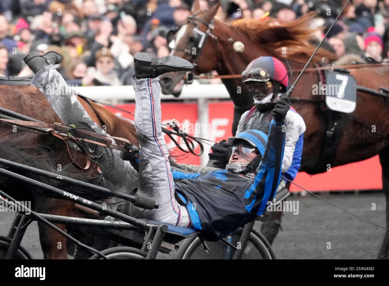 French jockey Clement Duvaldestin riding Idao de Tillard reacts as he ...