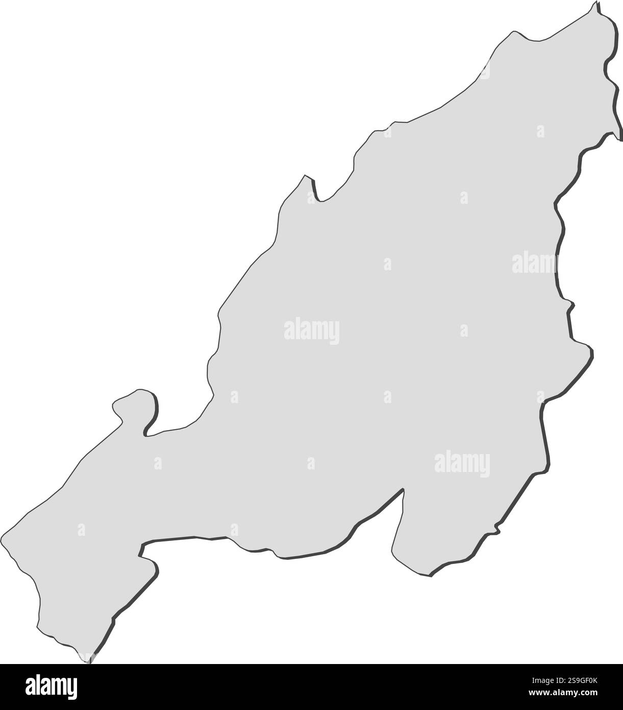 Carte muette du nagaland Banque de photographies et d’images à haute ...