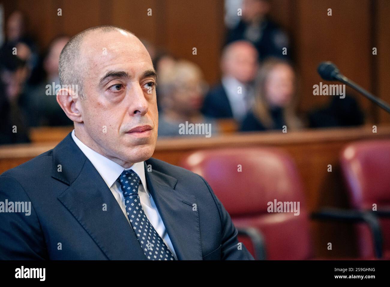 FILE - Emil Bove, attorney for former US President Donald Trump, sits ...